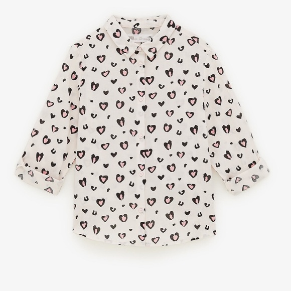 Zara | Shirts & Tops | Zara Heart Top | Poshmark